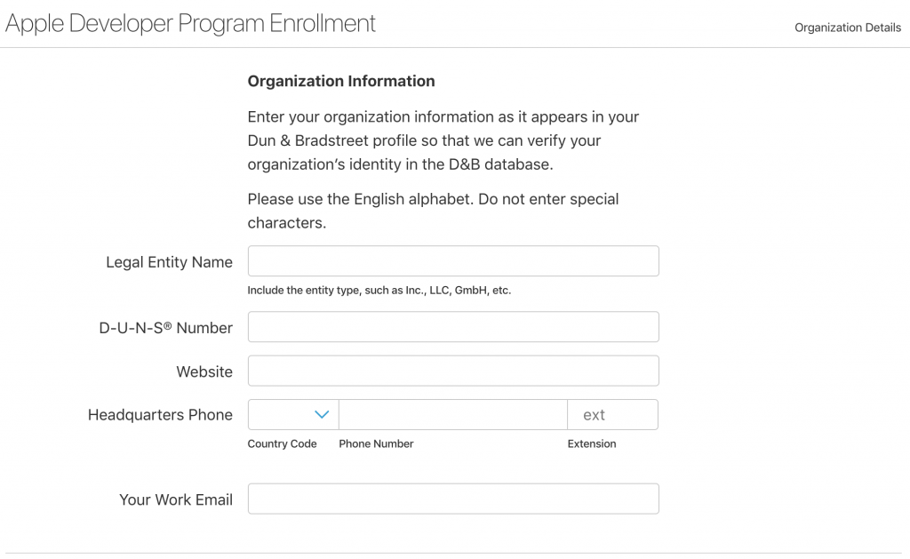 Create an Apple Developer Account